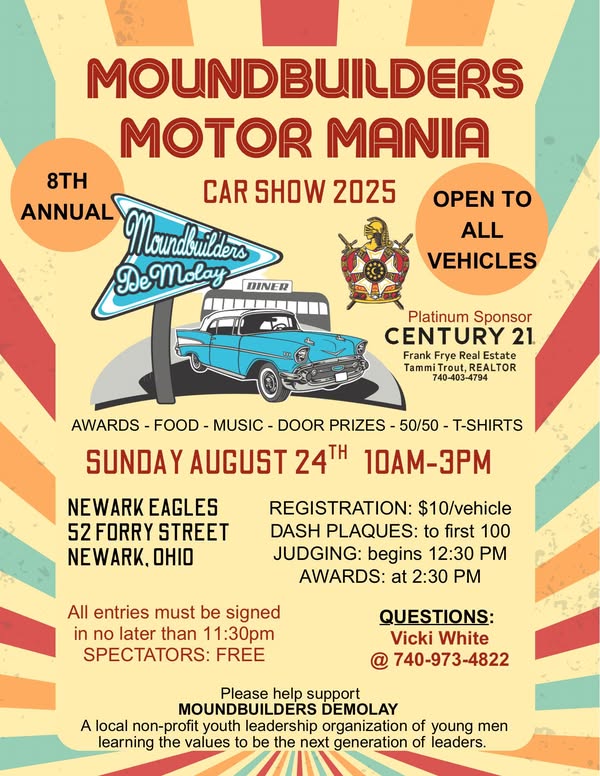8th Annual Moundbuilders Motor Mania Car Show – Newark, OH ...