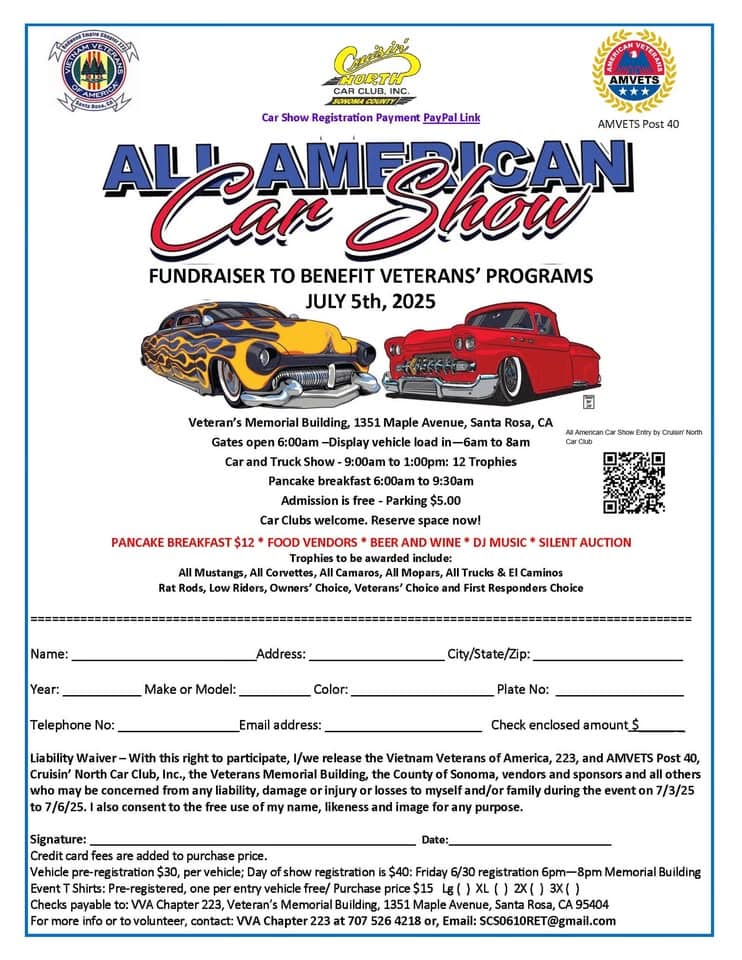 All American Car Show – Santa Rosa, CA | CarCruiseFinder