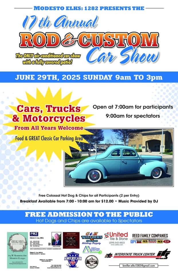 Annual Rod & Custom Car Show - Open to the Public – Modesto, CA ...