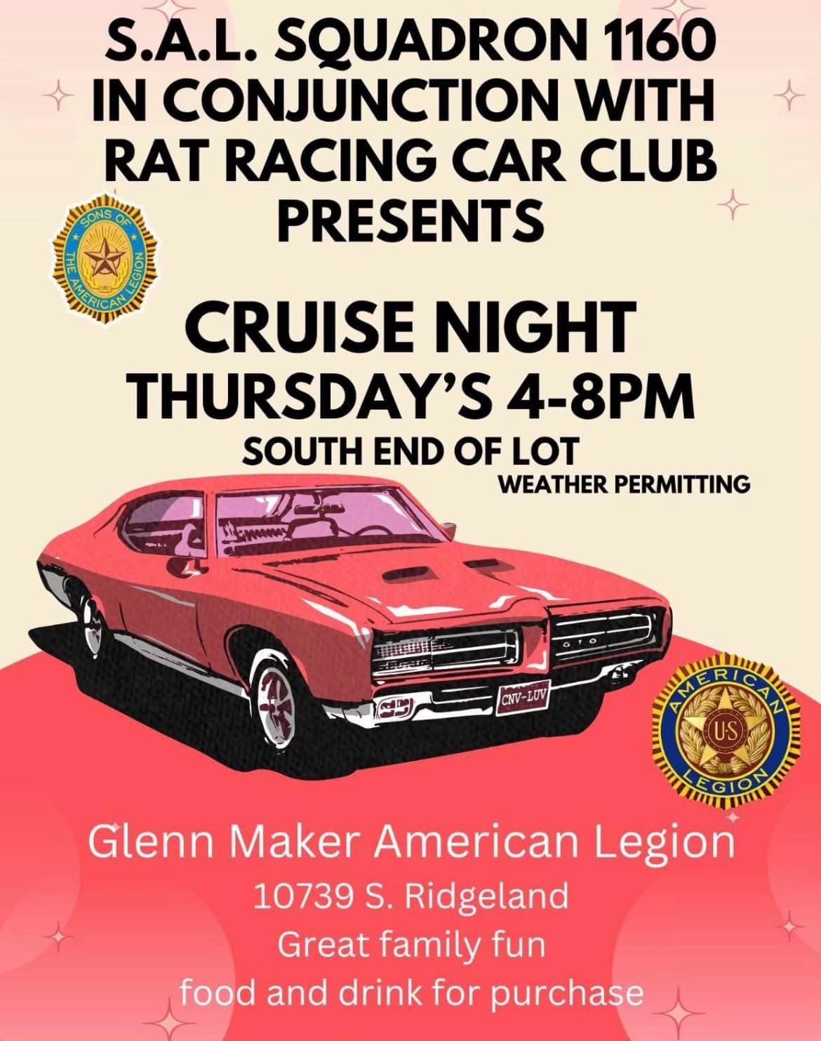 Cruise Night Presented by S.A.L. Squadron 1160 and R.A.T. Racing Car ...