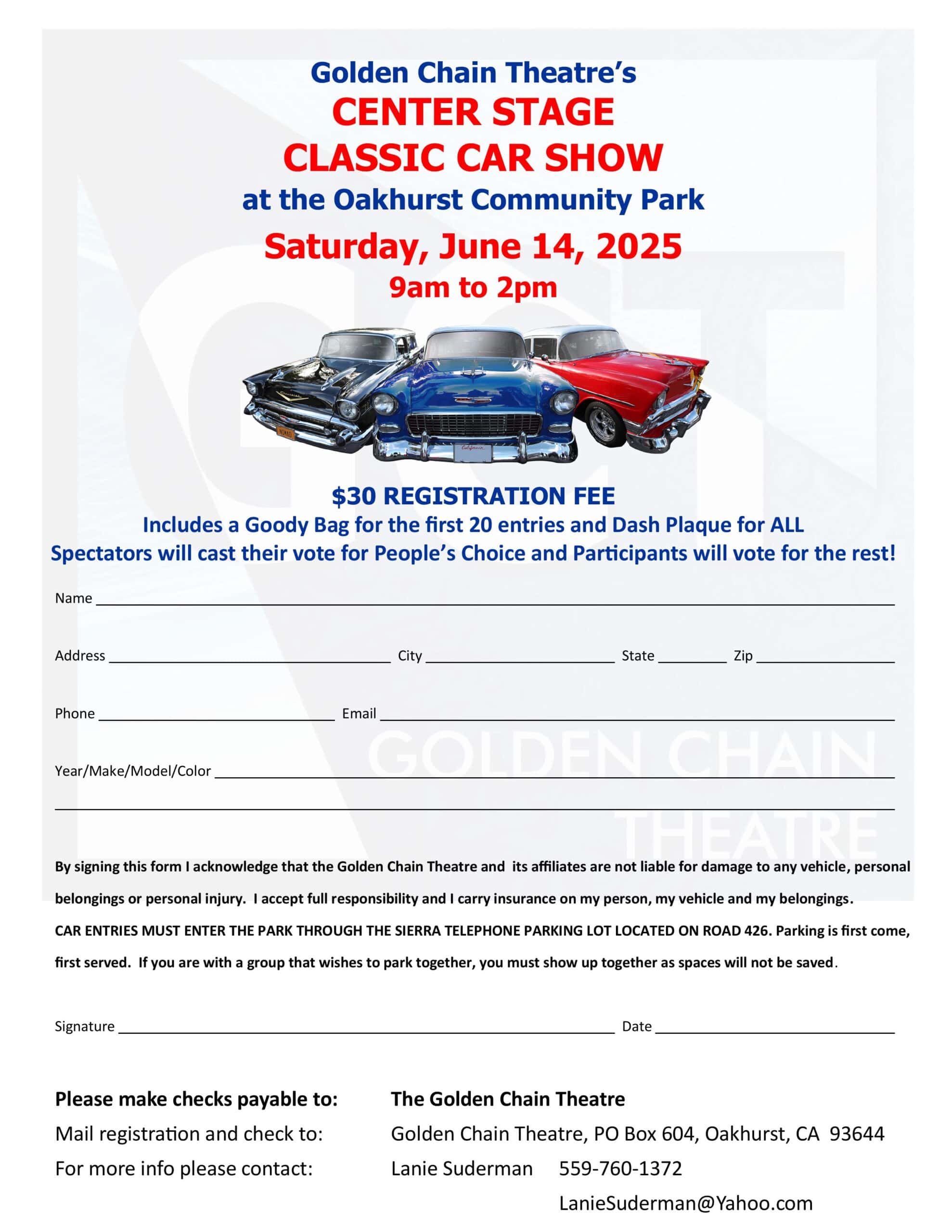 Golden Chain Theatre's Classic Car Show – Oakhurst, CA | CarCruiseFinder