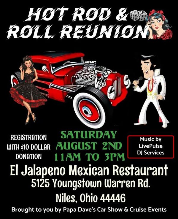 Hot Rod & Roll Reunion Registration – Niles, OH | CarCruiseFinder