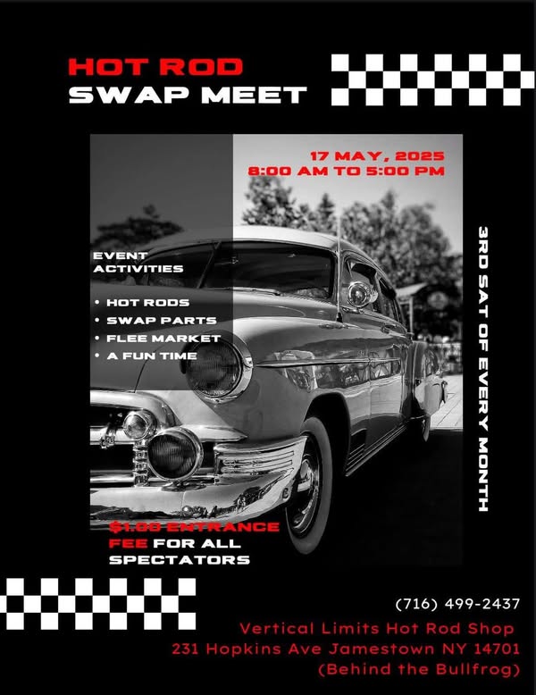 Hot Rod Swap Meet Event – Jamestown, NY | CarCruiseFinder