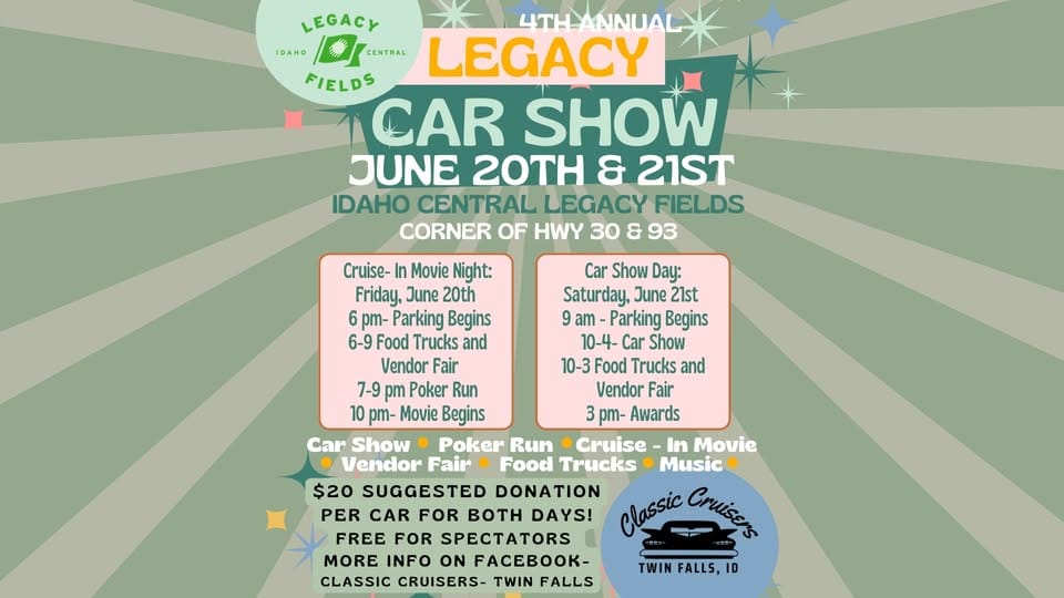 Legacy Car Show – Filer, ID | CarCruiseFinder