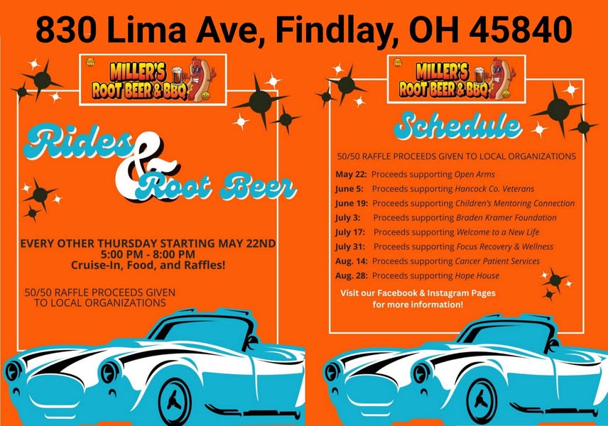 Miller's Root Beer & BBQ Cruise-In – Findlay, OH | CarCruiseFinder