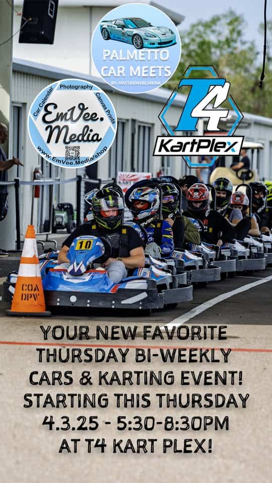 Palmetto Car Meets: Hosted at T4 Kart Plex – Palmetto, FL | CarCruiseFinder