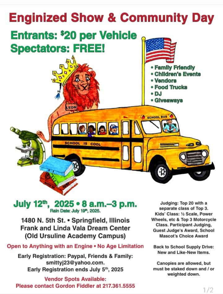 School Is Cool Enginized Show & Community Day – Springfield, IL ...