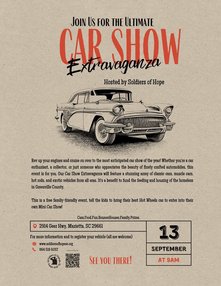 1st Annual Car Show Extravaganza! – Marietta, SC | CarCruiseFinder