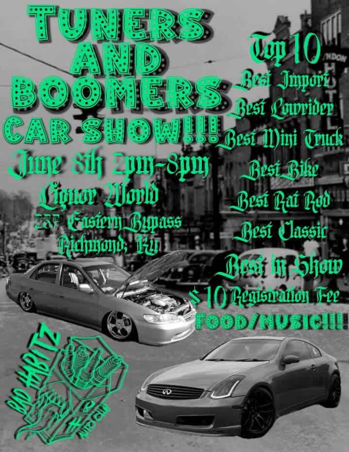1st annual Tuners and Boomers Car Show – Richmond, KY | CarCruiseFinder