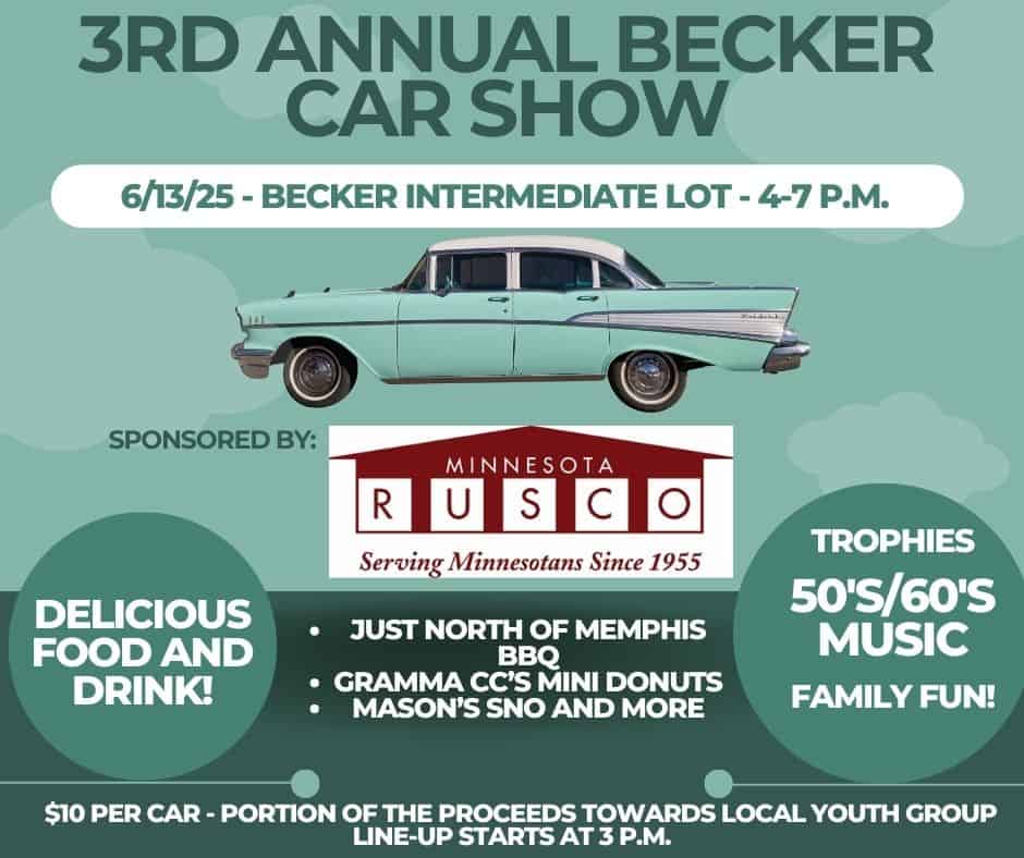 3rd Annual Becker Car Show sponsored by MN Rusco – Becker, MN ...