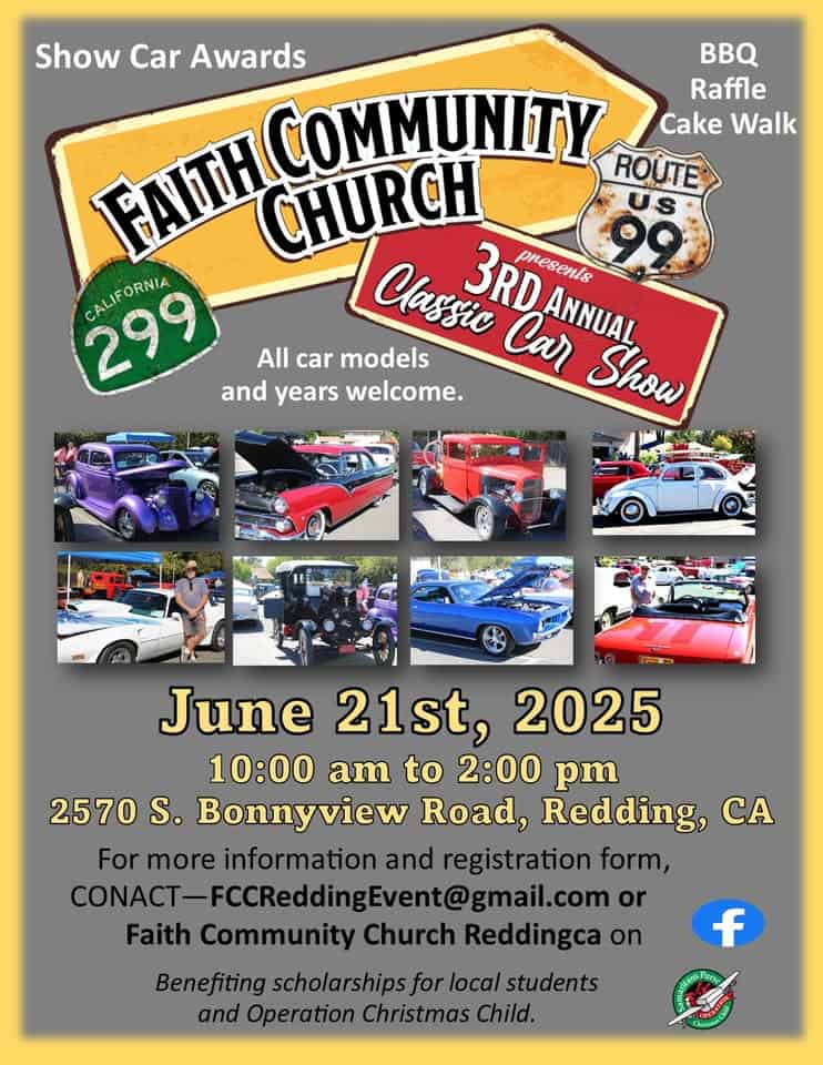 3rd Annual Classic Car Show – Redding, CA | CarCruiseFinder