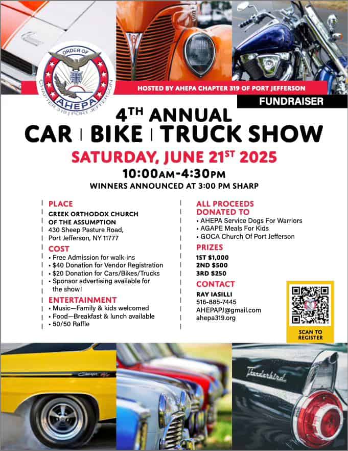 4th Annual Car, Bike, & Truck Show Fundraiser – Port Jefferson, NY ...