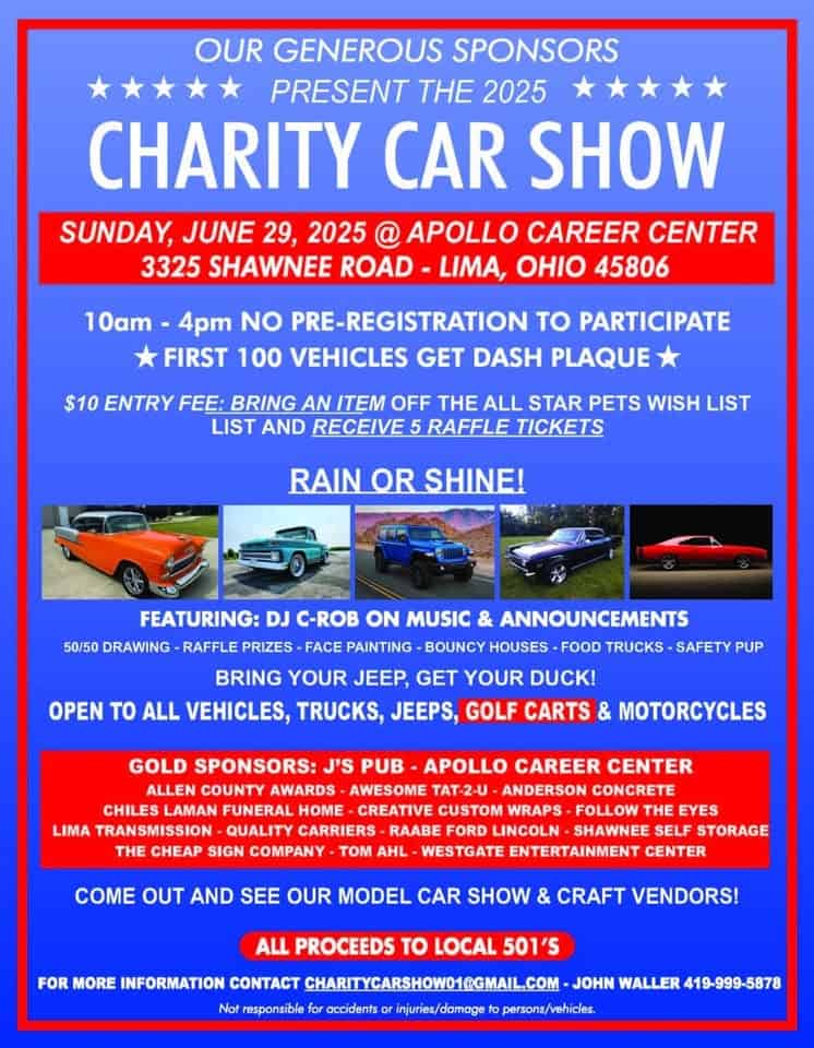 All Starr Pet Rescue at Charity Car Show – Lima, OH | CarCruiseFinder