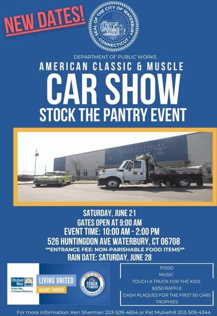 American Classic & Muscle Car Show: Stock the Pantry Event – Waterbury ...