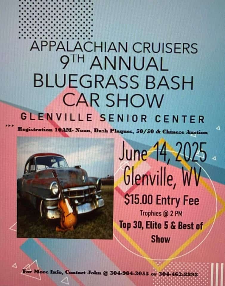 Appalachian Cruisers 9th Annual Bluegrass Car show – Glenville, WV ...