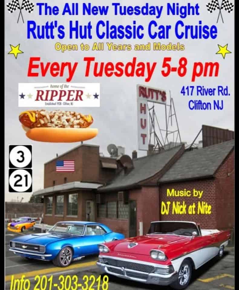 Car Show at Rutt's Hut Clifton NJ – Clifton, NJ | CarCruiseFinder