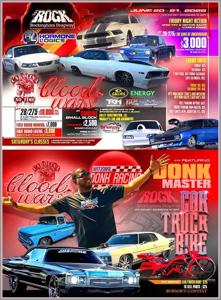 Carolina NT Blood Warz / DonkMaster/Car/Truck & Bike show – Rockingham ...