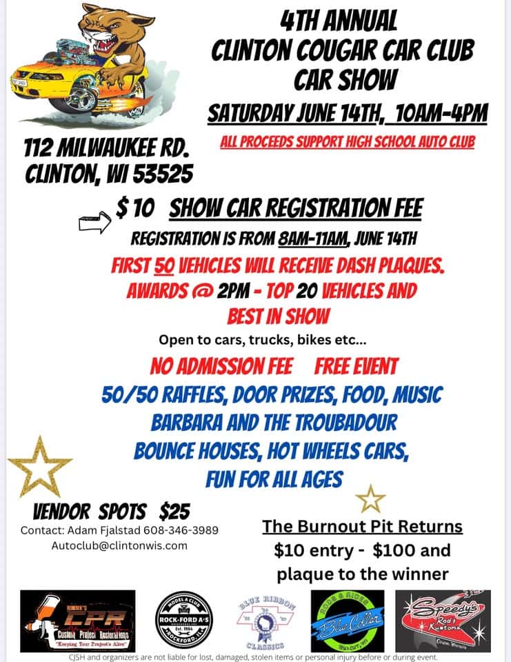 Clinton High School Auto Club Car Show – Clinton, WI | CarCruiseFinder