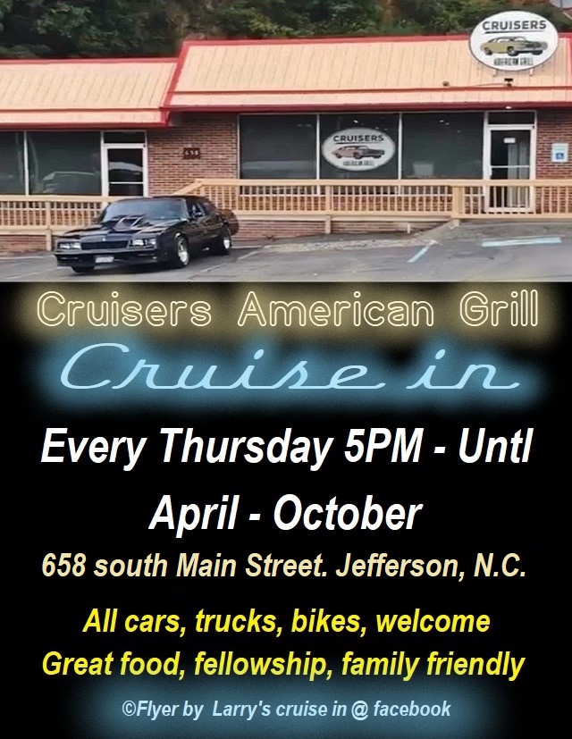 Cruisers American Grill Cruise-In – Jefferson, NC | CarCruiseFinder