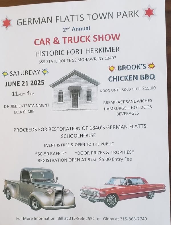 German Flatts Town Park 2nd Annual Car & Truck Show – Mohawk, NY ...
