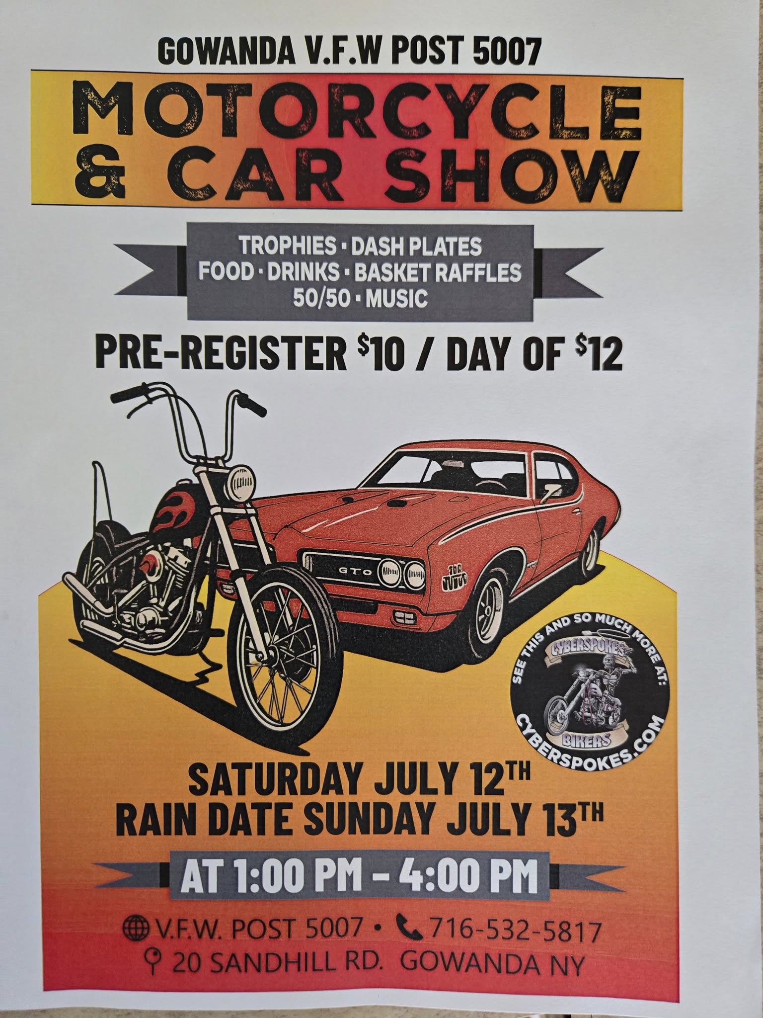 Gowanda V.F.W. Post 5007 Motorcycle & Car Show – Gowanda, NY ...