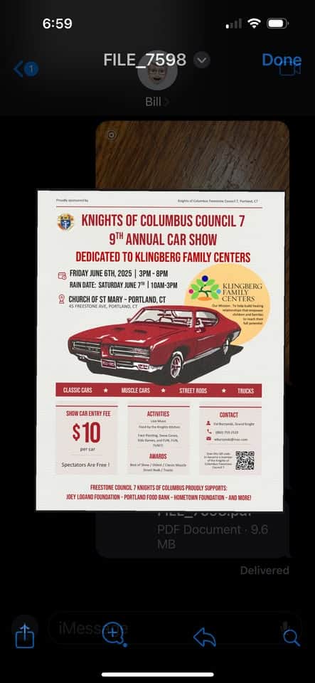 Knights of Columbus Council 7 Car show – Portland, CT | CarCruiseFinder