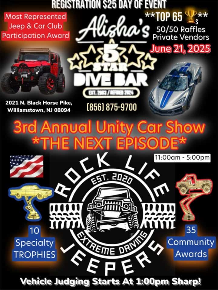 Rocklife 3rd Annual Unity Car Show – Williamstown, NJ | CarCruiseFinder
