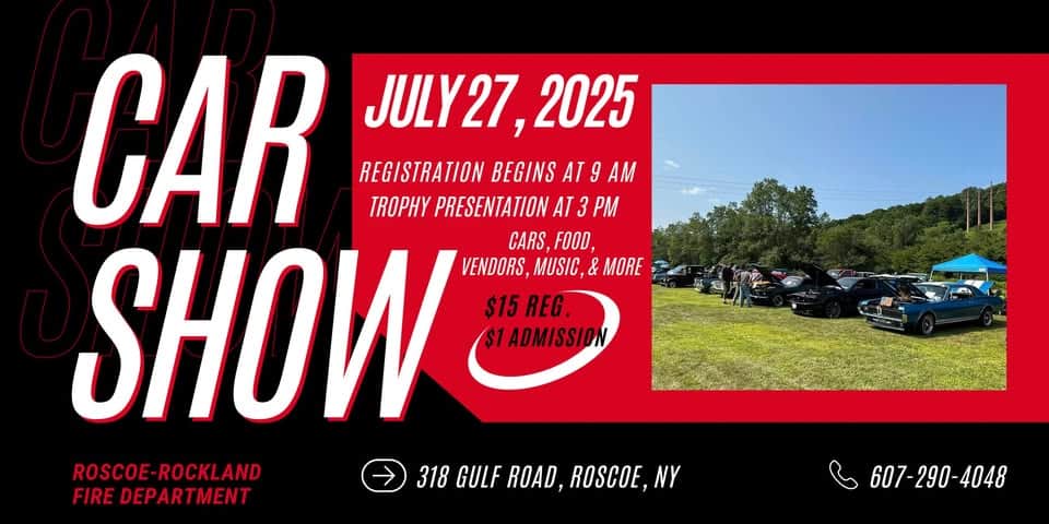 RRFD 2nd Annual Car Show – Roscoe, NY | CarCruiseFinder
