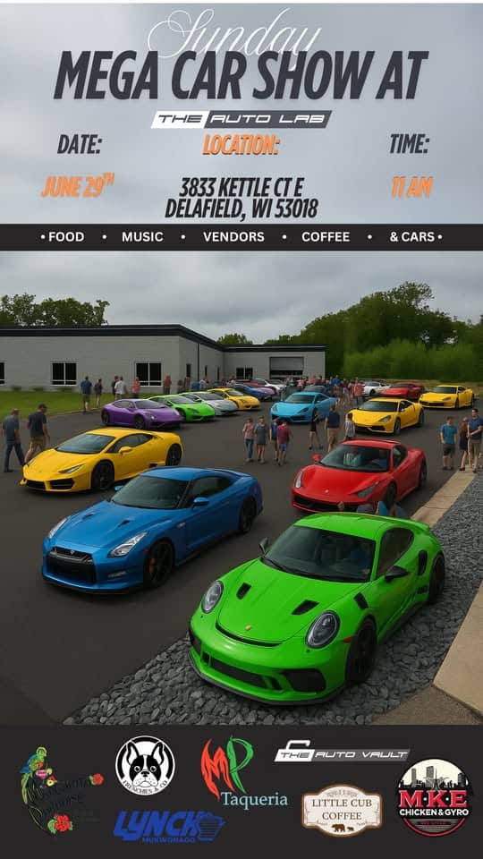 Sunday Mega Car Show @ The Auto Lab – Delafield, WI | CarCruiseFinder