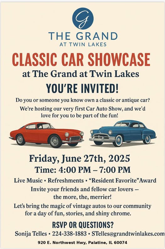 The Grand at Twin Lakes Classic Car Showcase – Palatine, IL ...