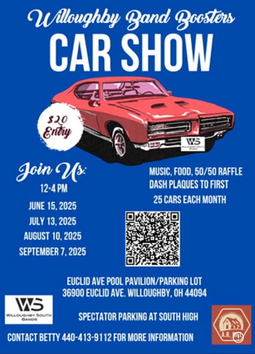 Willoughby Band Boosters Car Show – Willoughby, OH | CarCruiseFinder
