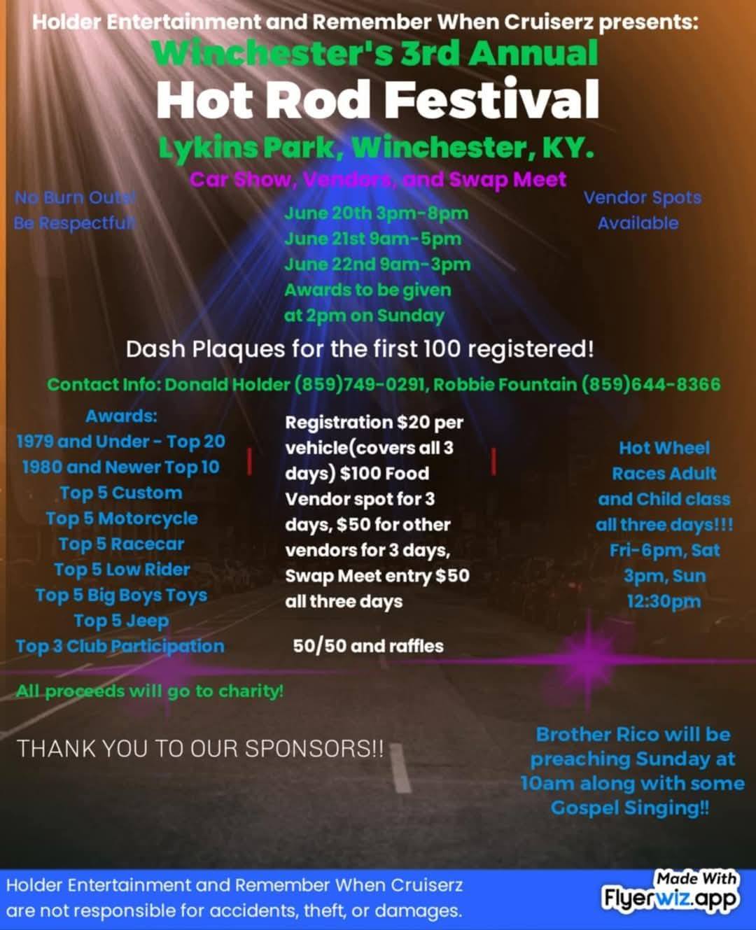 Winchester's 3rd Annual Hot Rod Festival – Winchester, KY | CarCruiseFinder