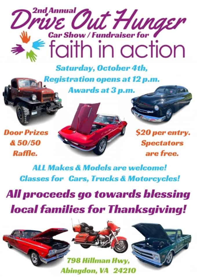 2nd Annual Drive Out Hunger car show – Abingdon, VA | CarCruiseFinder