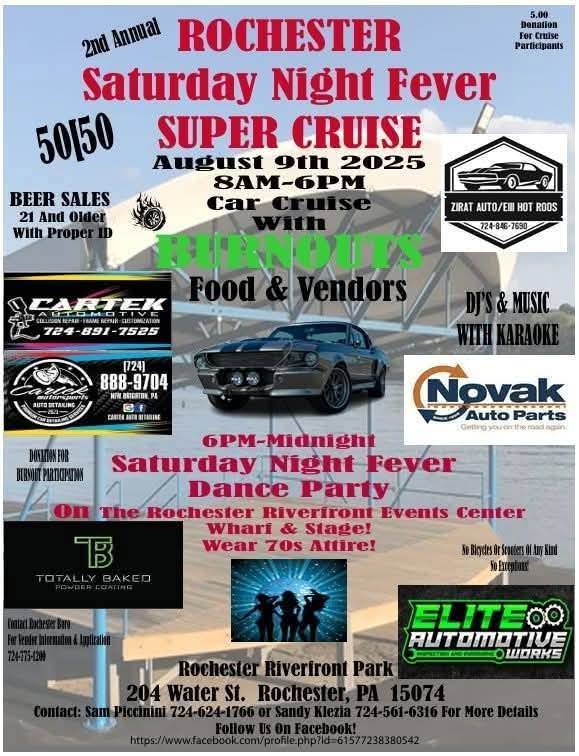 2nd Annual Rochester Saturday Night Fever Super Cruise – Rochester, PA ...