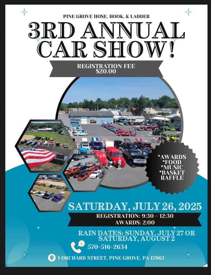 3rd Annual HH&L Car Show – Pine Grove, PA | CarCruiseFinder