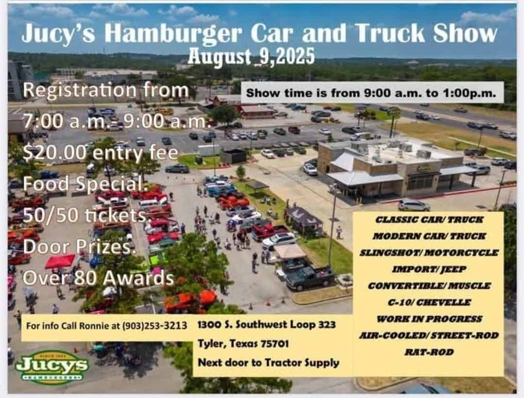 Jucy's Hamburger Classic Truck, Motorcycle & Car Show – TYLER, TX ...