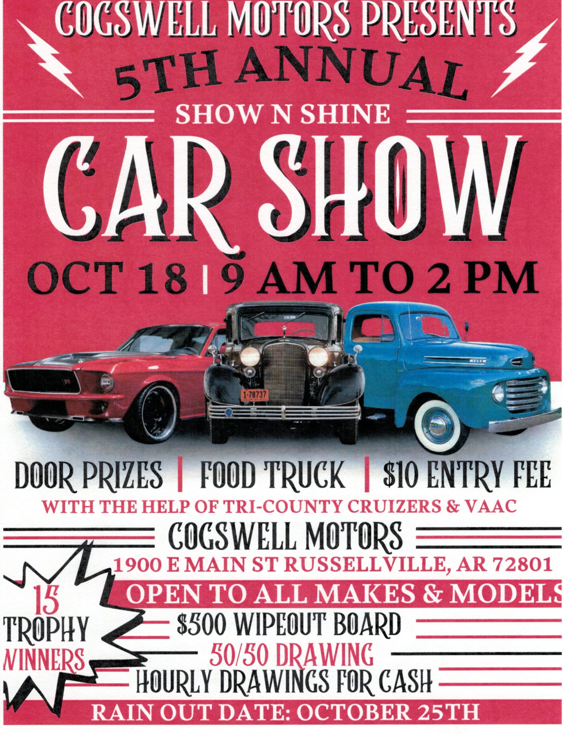 5th Annual Show N Shine Car Show – Russellville, AR | CarCruiseFinder
