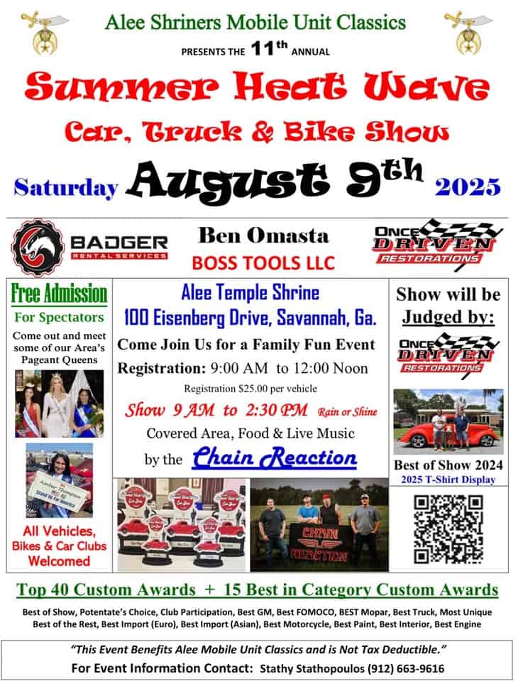 Alee Mobile Unit Car Show – Savannah, GA | CarCruiseFinder