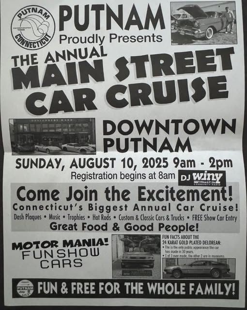Annual Main Street Car Cruise – Putnam, CT | CarCruiseFinder