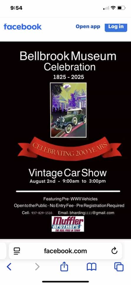 Bellbrook Museum 200th Celebration Car Show – Bellbrook, OH ...