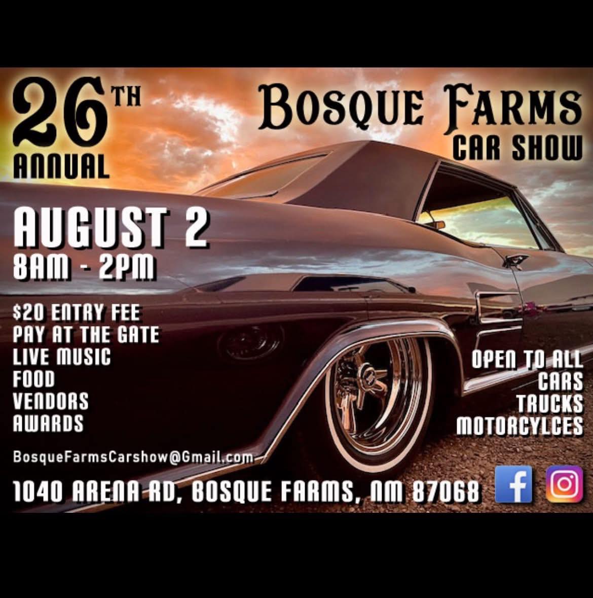 Bosque Farms Car Show – Bosque Farms, NM | CarCruiseFinder