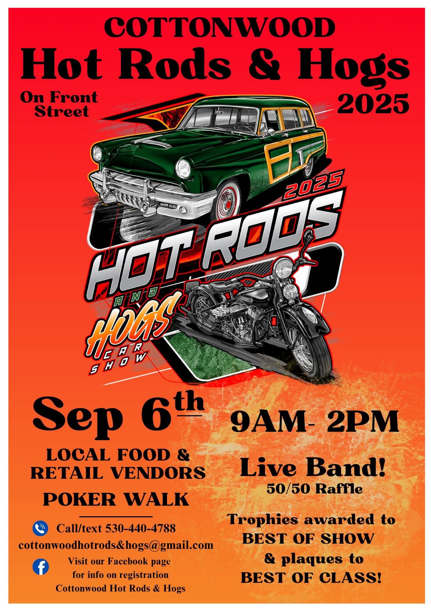 Cottonwood Hot Rods & Hogs Car Show 2025 – Cottonwood, CA | CarCruiseFinder