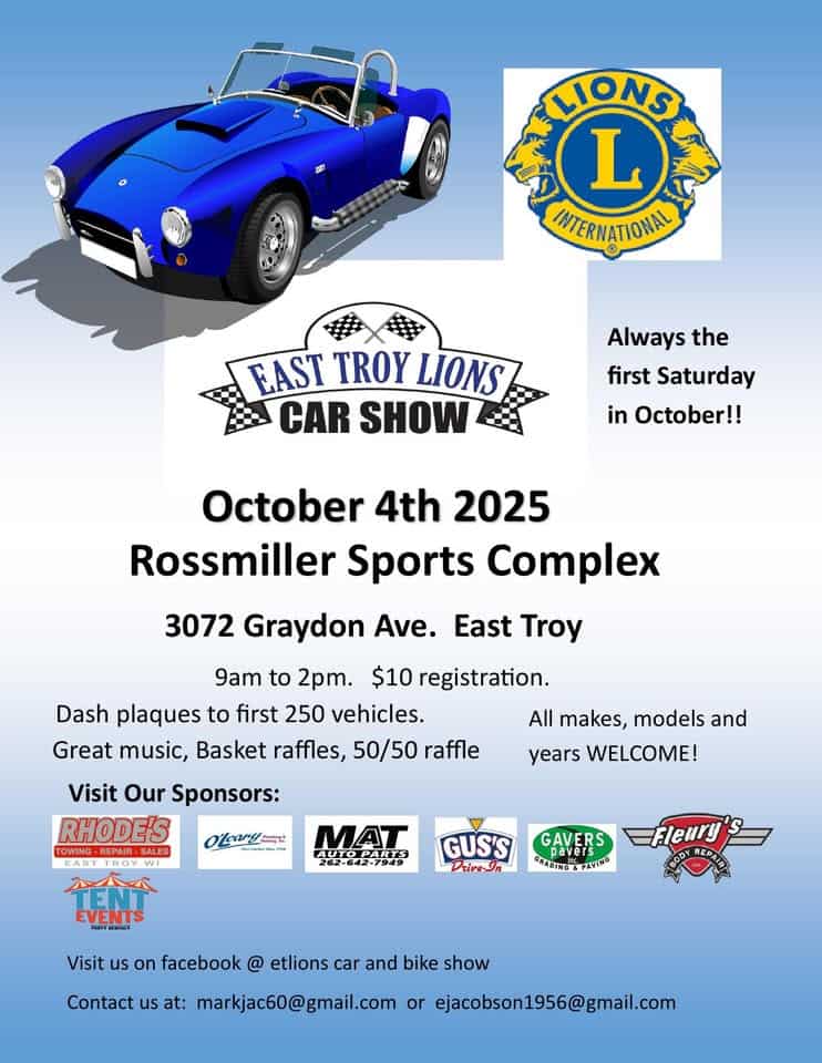 East Troy LIons car show – East Troy, WI | CarCruiseFinder
