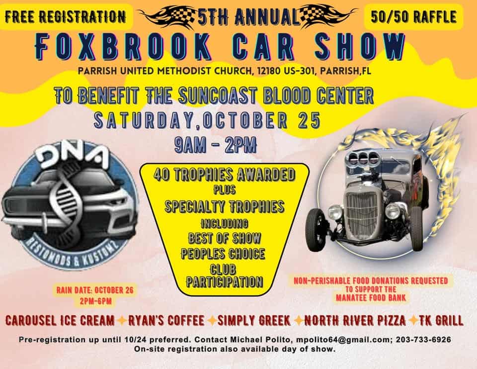 Foxbrook Car Show 5th Annual – Parrish, FL | CarCruiseFinder