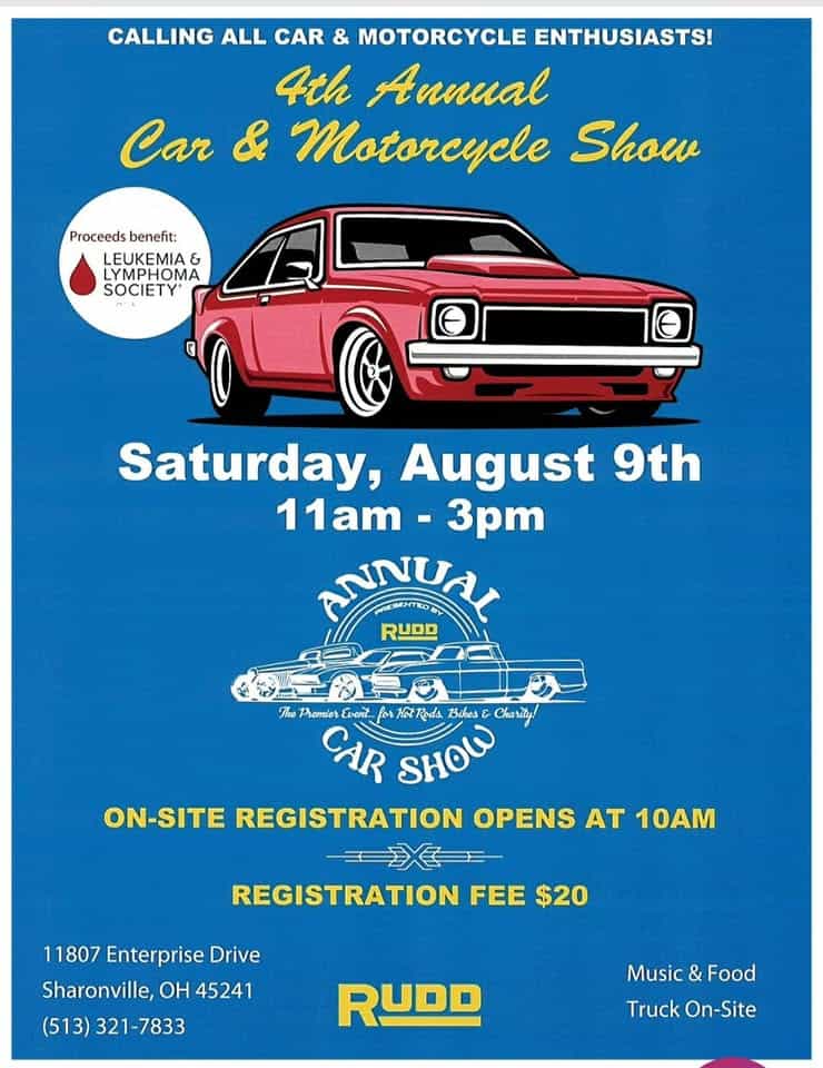 Rudd 4th Annual Car & Motorcycle Show – Cincinnati, OH | CarCruiseFinder