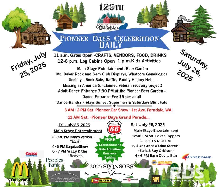 Whatcom Old Settlers 129th Pioneer Days – Ferndale, WA | CarCruiseFinder
