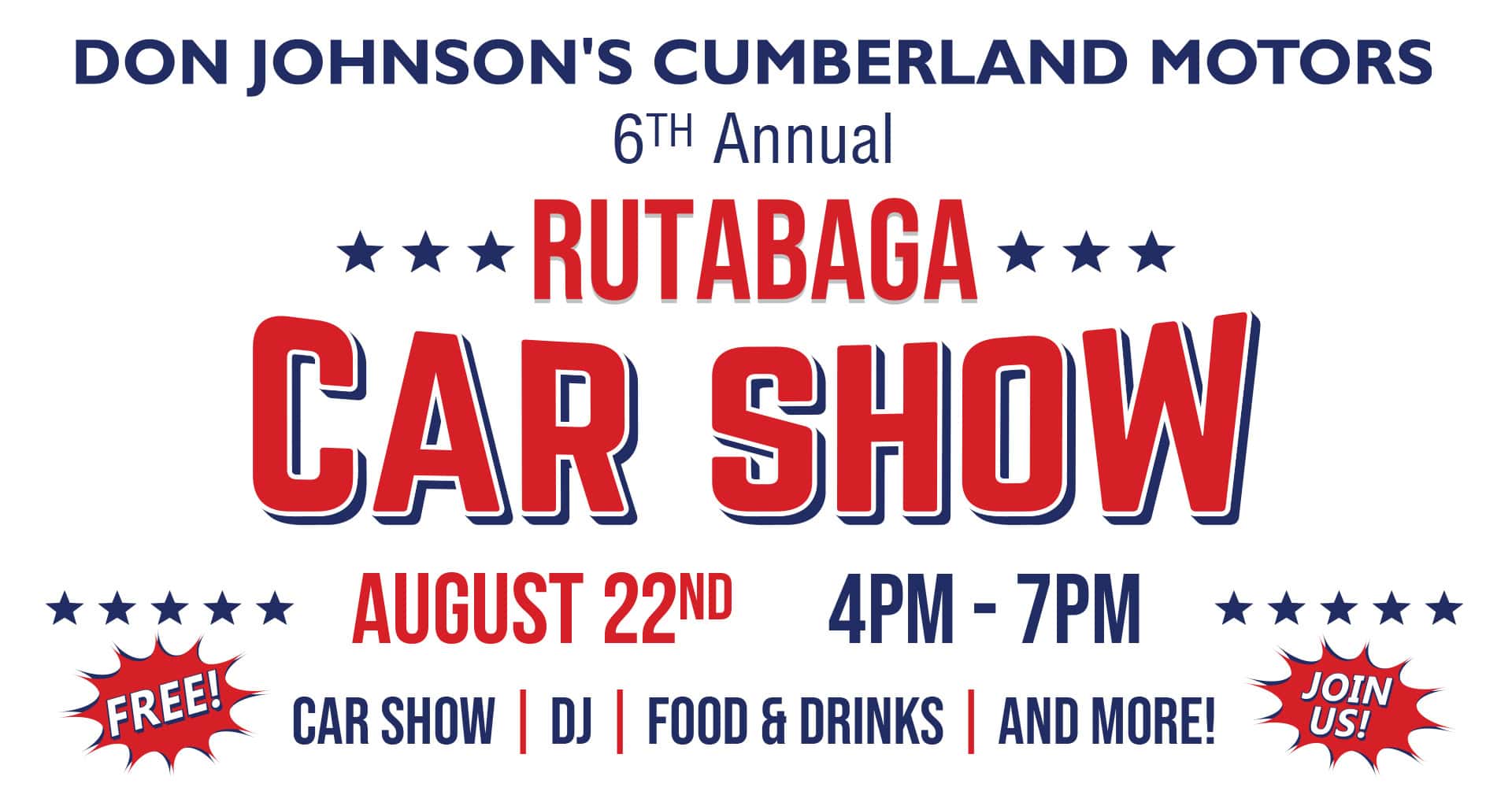 6th Annual Rutabaga Car Show – Cumberland, WI | CarCruiseFinder