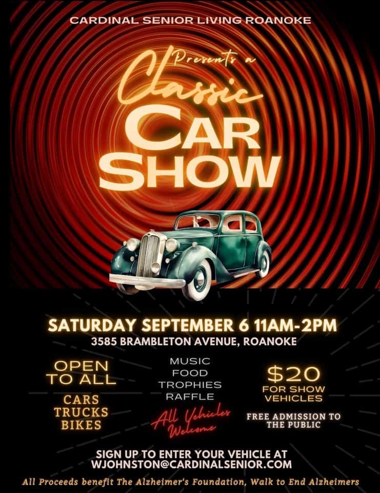 Cardinal Senior Living Car Show – Roanoke, VA | CarCruiseFinder