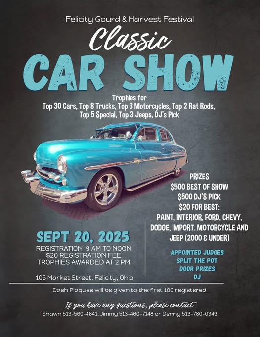 Felicity Gourd & Harvest Festival Classic Car Show – Felicity, OH ...