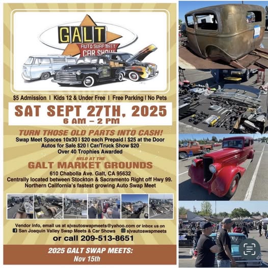 Galt Auto Swap Meet Car Show – Galt, CA | CarCruiseFinder